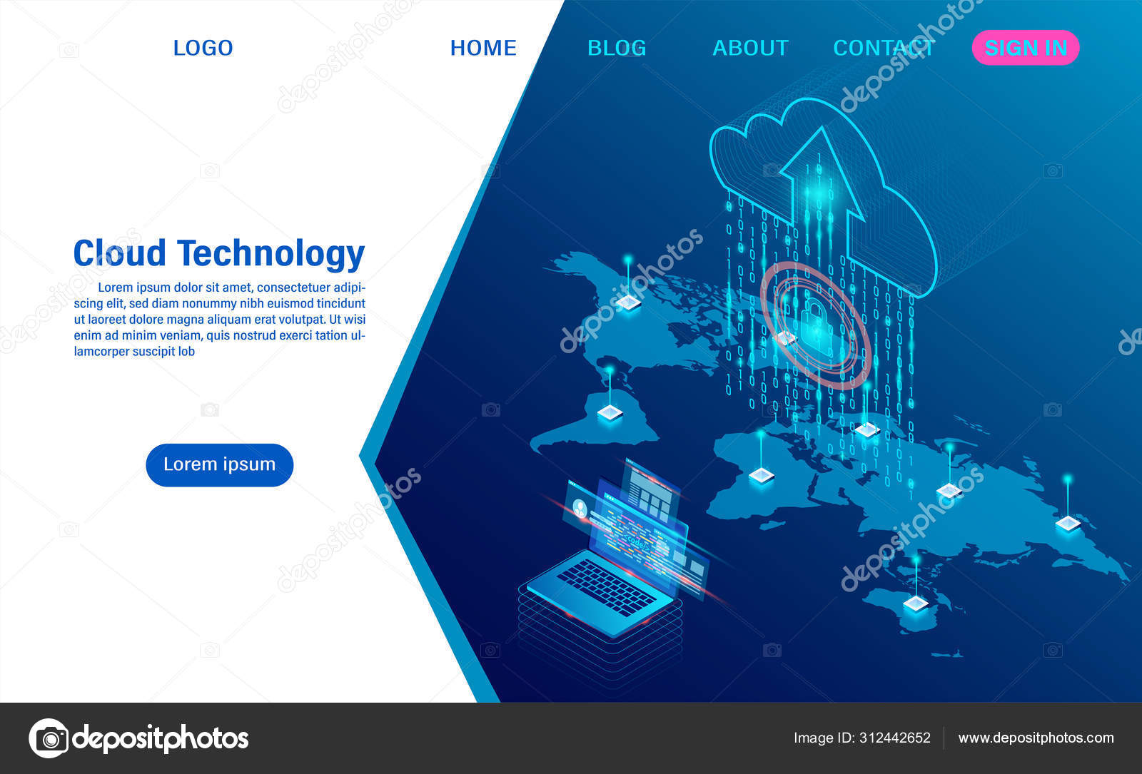 Cloud Computing technology Concept Stock Vector by ©Thanakorn_Design ...