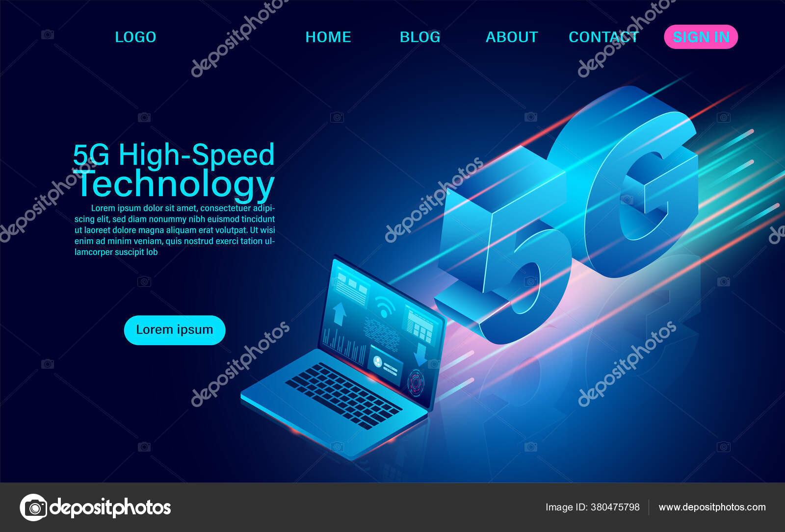 High Speed Technology Concept Network Communication Wireless Internet ...