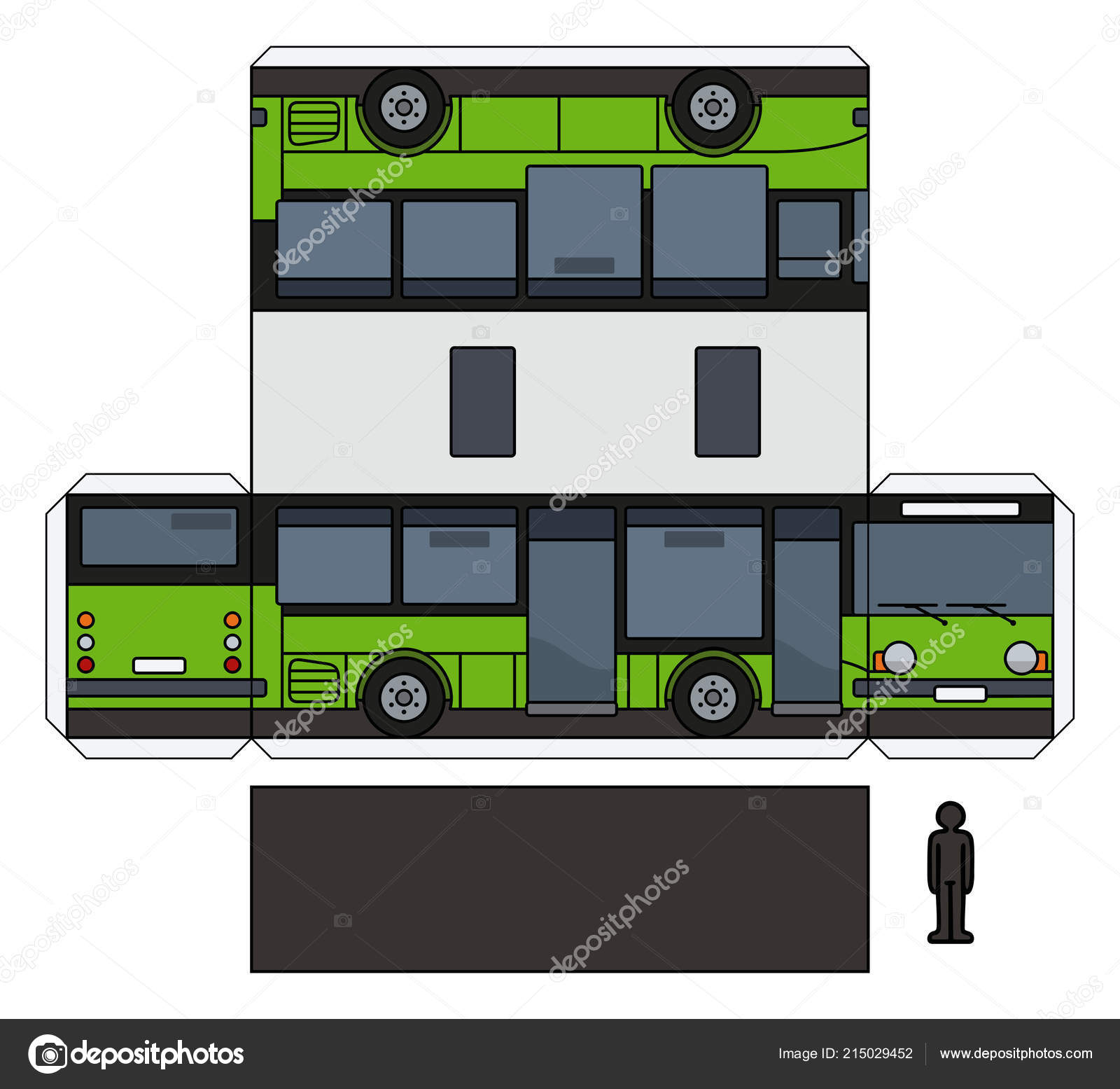 Black Paper Bus Profile For UK Paper Buses And Coaches