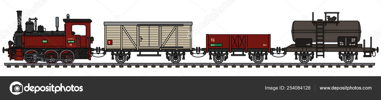 Freight Train Drawing
