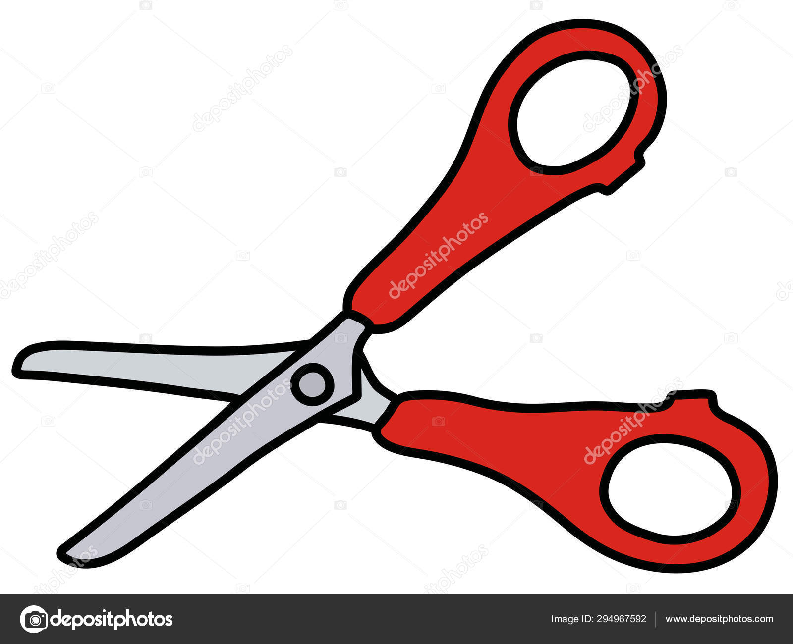Vectorized Hand Drawing Small Red Baby Scissors Stock Vector Image by ...