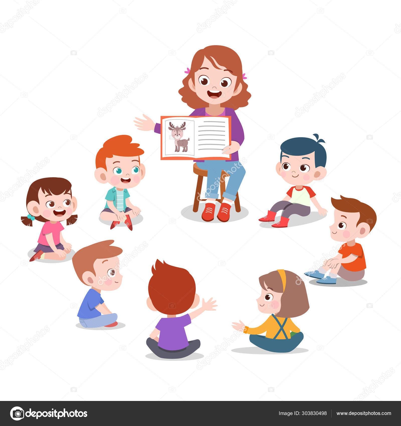 Teacher and student in class illustration Stock Vector Image by ...