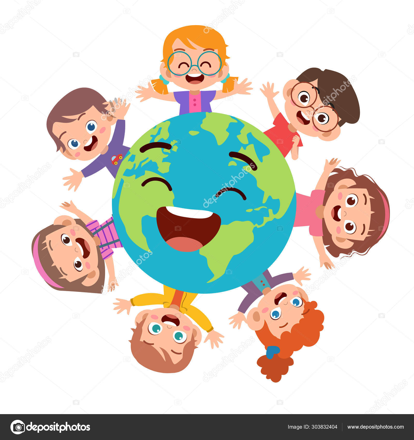 Kids earth day vector illustration Stock Illustration by ...