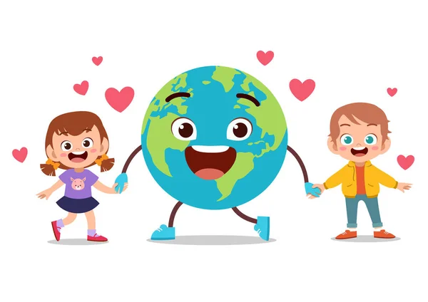 Kids earth day vector illustration Stock Illustration by ...