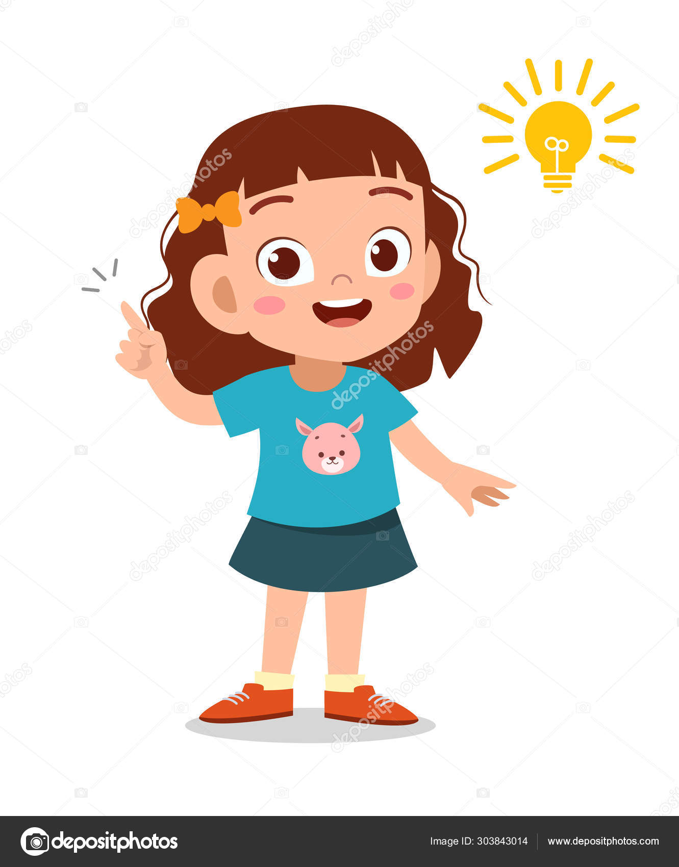 Kid idea lamp sign vector Stock Vector by ©colorfuelstudio 303843014