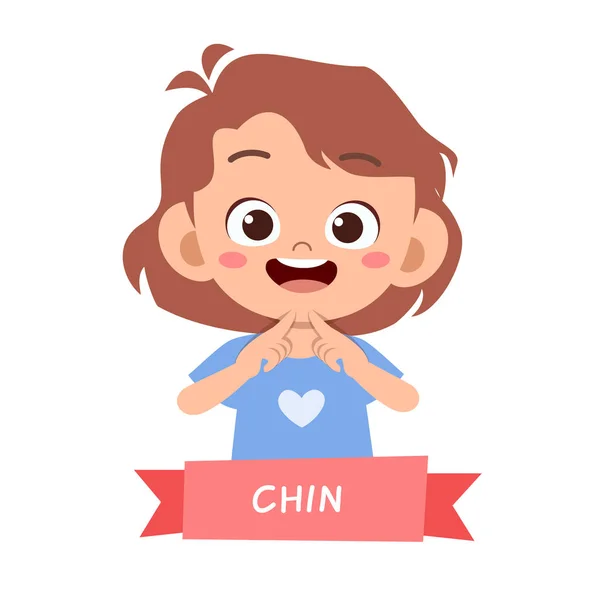 Kid pointing body part vector — Stock Vector © colorfuelstudio #303845466