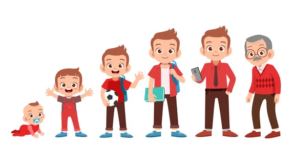 Boy growth stage Vector Art Stock Images | Depositphotos