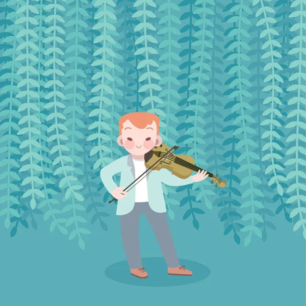 Happy cute kid play music saxophone vector illustration Stock Vector by ...