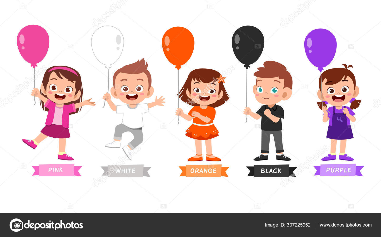 Happy cute kid wear many color design Stock Vector Image by ...