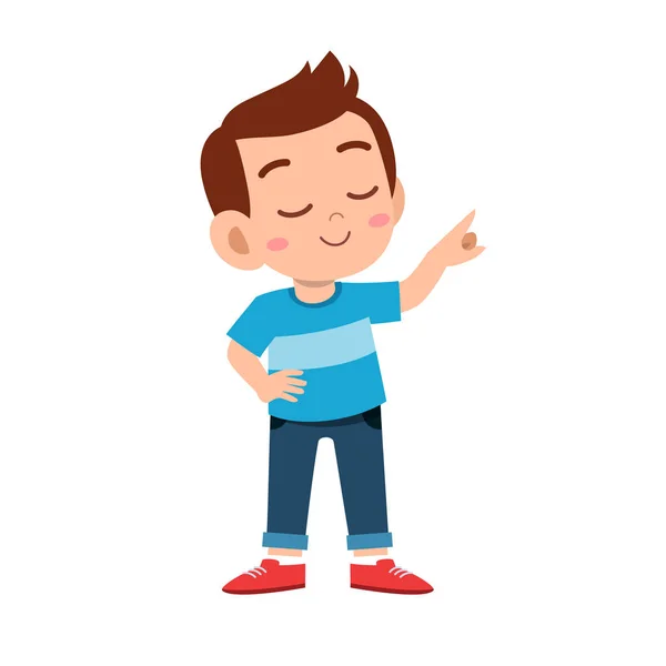 Cute kid teen boy show facial expression Stock Vector by ...