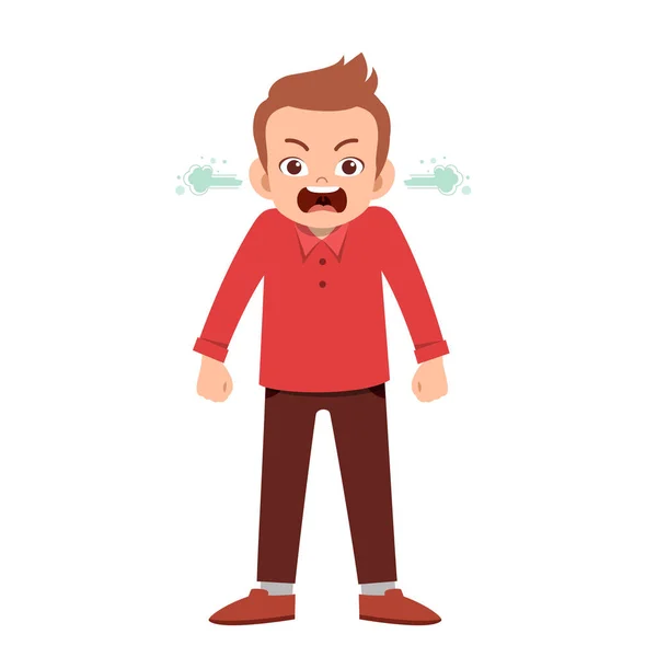 Happy cute little kid boy wear mask avoid virus — Stock Vector ...