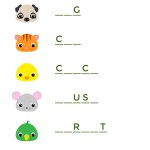Complete the words children educational game. Animals theme Stock ...