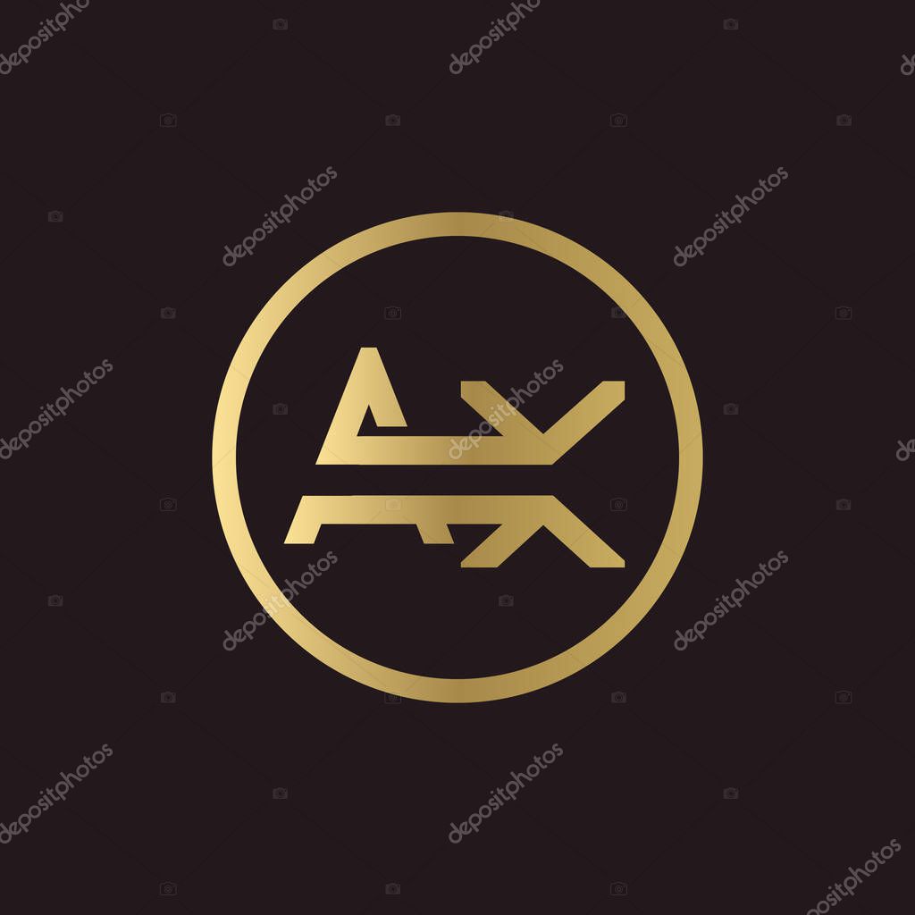 AX Logo Design Tipograf a de Negocios Plantilla Vectorial. Carta vinculada creativa AX Logo ...