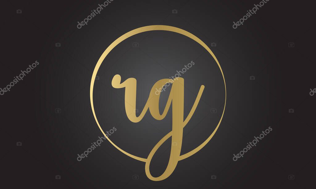 Logo inicial de la letra rg con plantilla de vector de tipografía ...