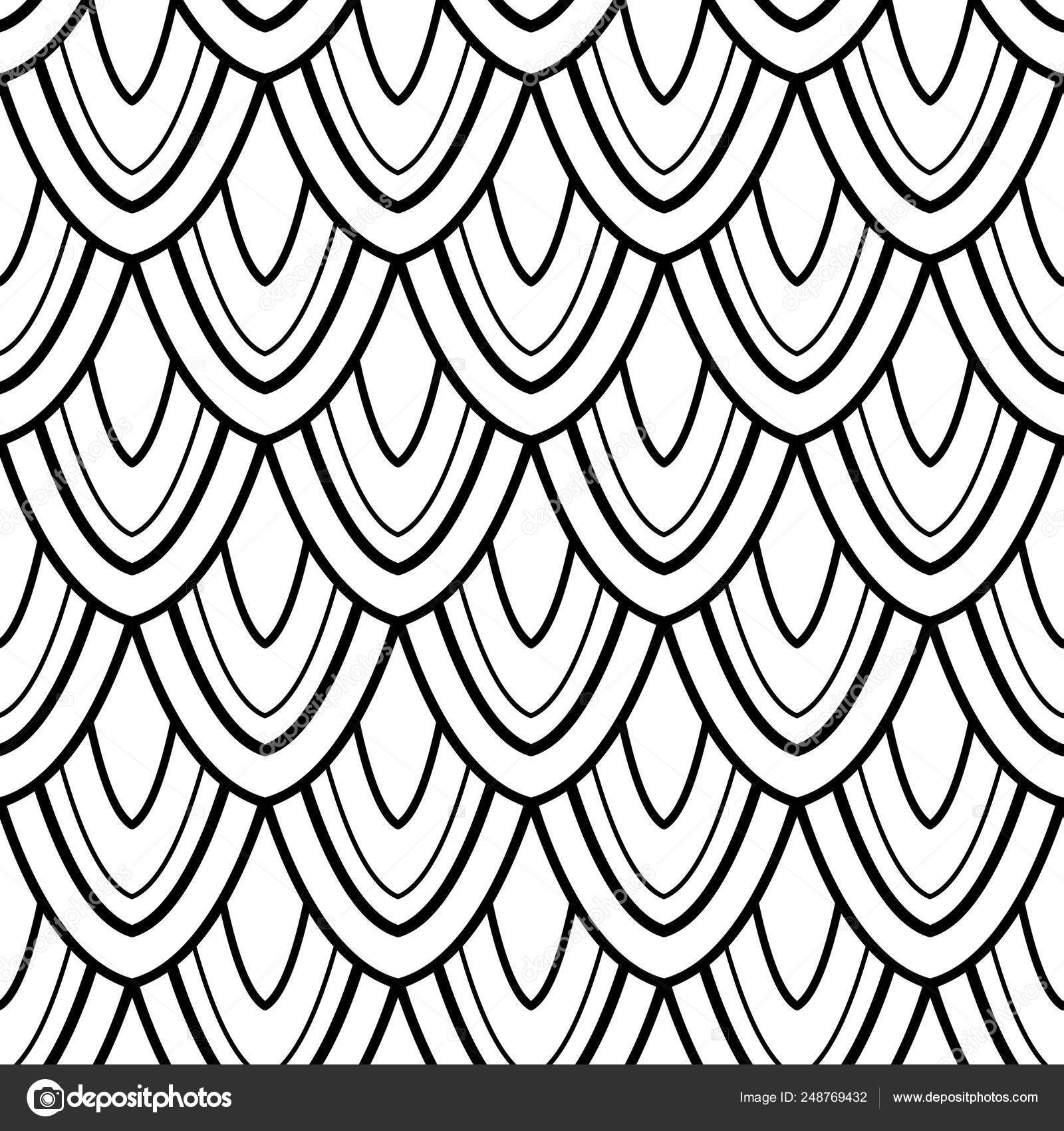 Monochrome Seamless Pattern with Natural Motifs Stock Vector Image by ...