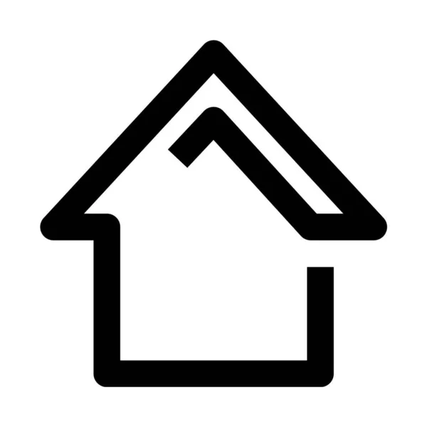 Home sign. Symbol of house. Outline modern design element. Simple black ...