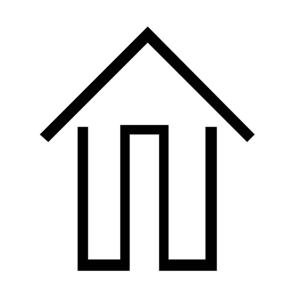 Home sign. Symbol of house. Outline modern design element. Simple black ...