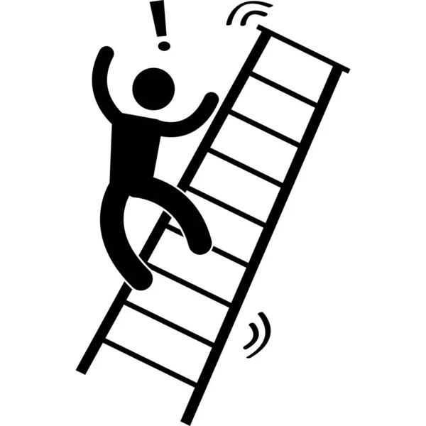 Man Falling Ladder Stick Figure Pictogram Different Positions Flying ...