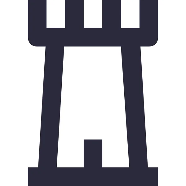 Chess Tower Vector Icon — Stock Vector © Prosymbols 185901364