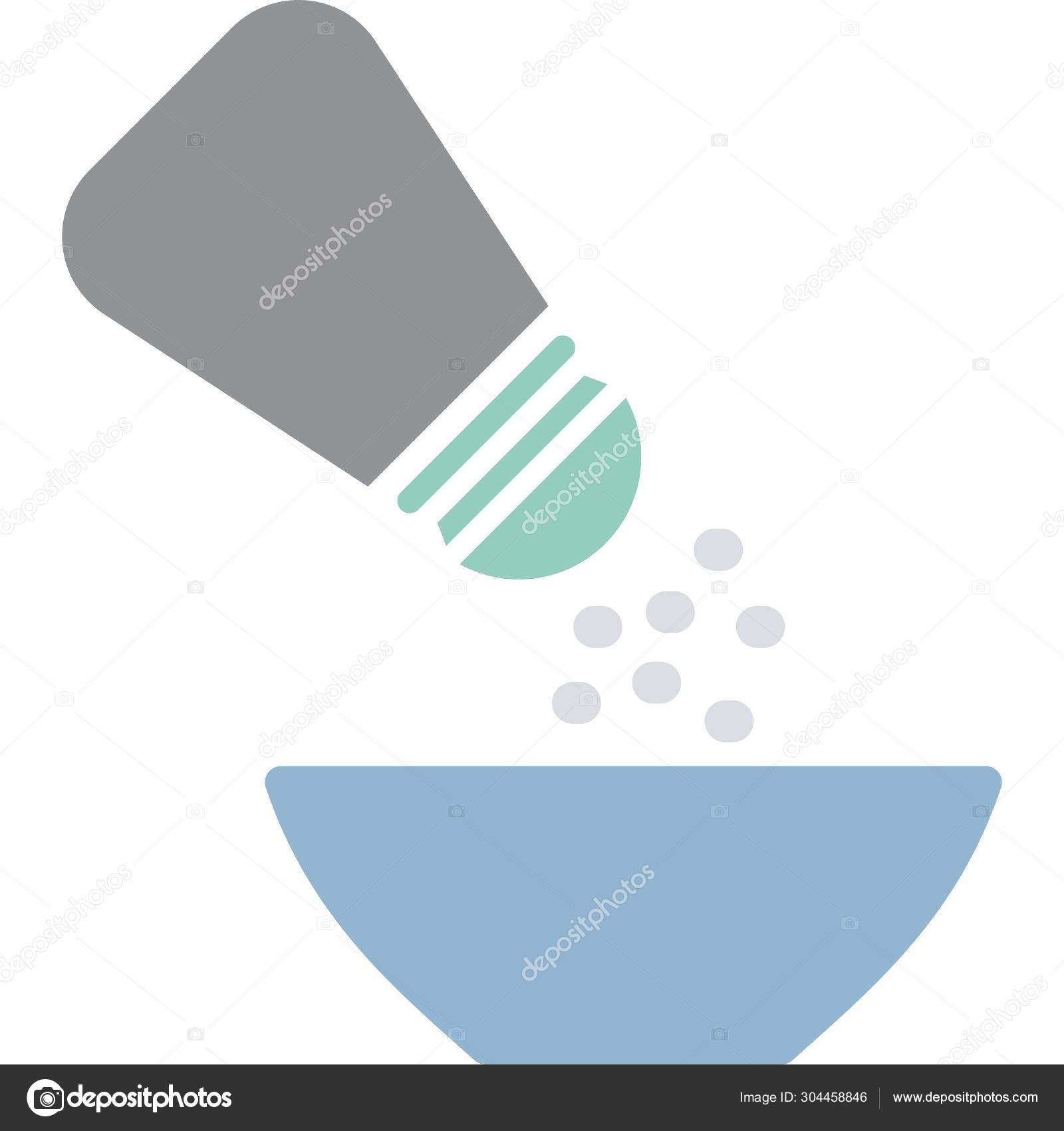 Adding Salt Vector Illustration — Stock Vector © Iconscout #304458846
