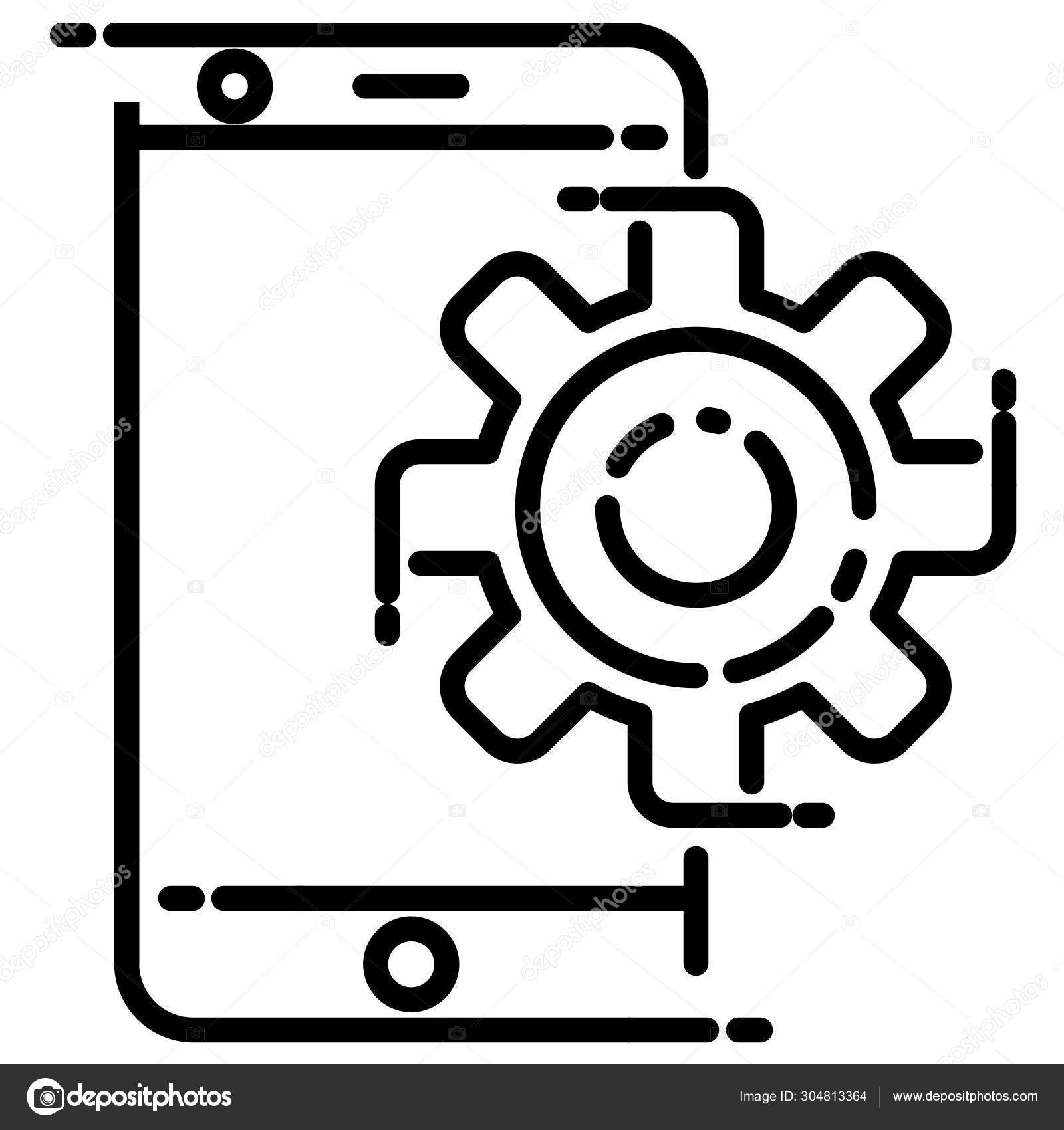 Smart Phone Setting Simple Design — Stock Vector © Iconscout #304813364