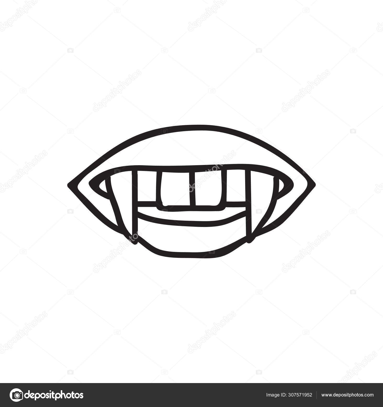 Vampire Teeth Simple Design — Stock Vector © Iconscout #307571952