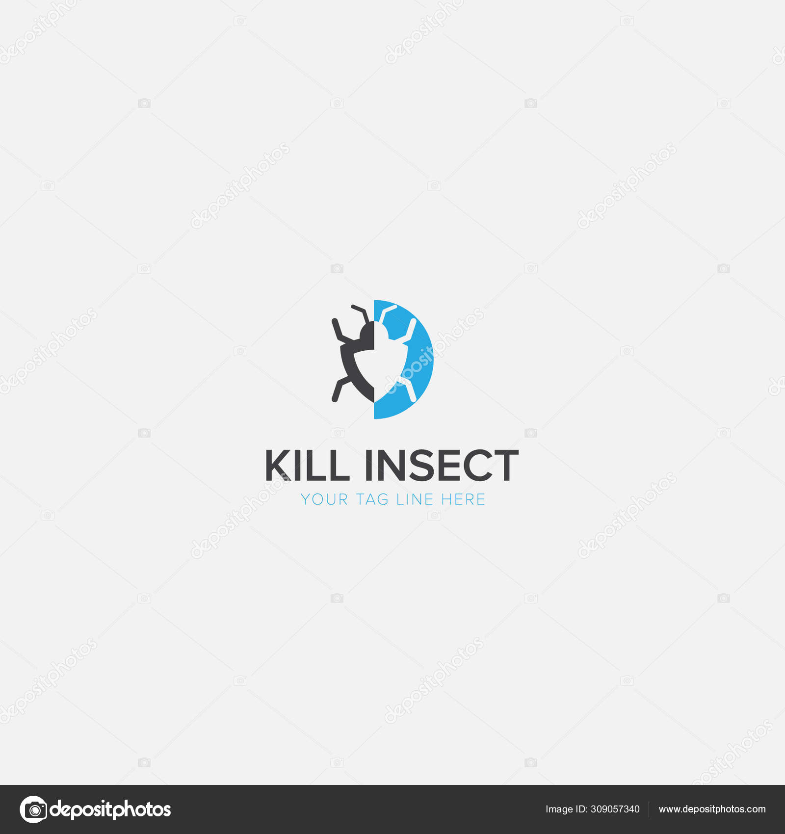 Kill The Insect Logo with modern pesticide Stock Vector Image by ...