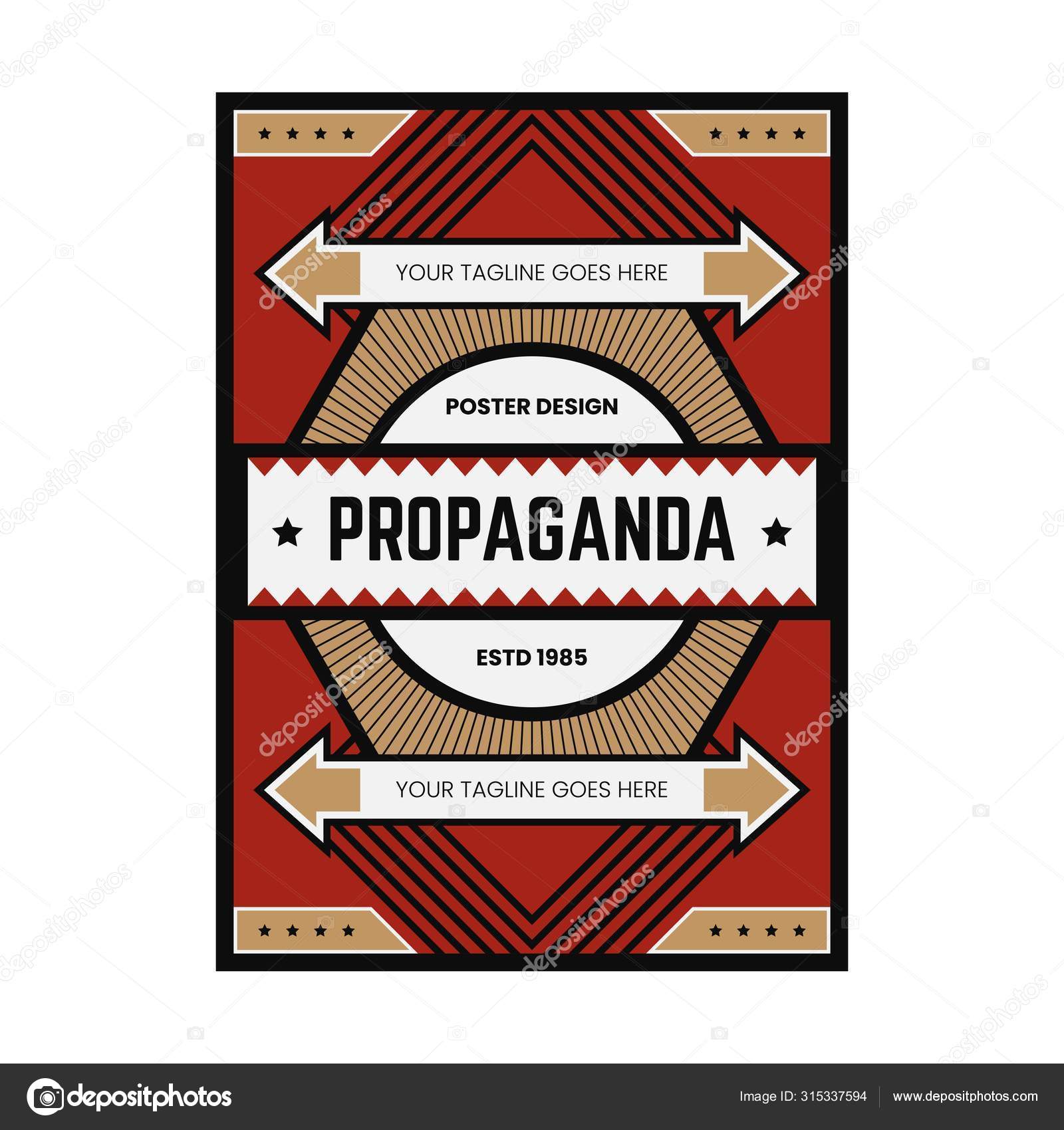 Vorlage für farbiges Propaganda-Plakat Stock-Vektorbild von ©lohjinawi ...