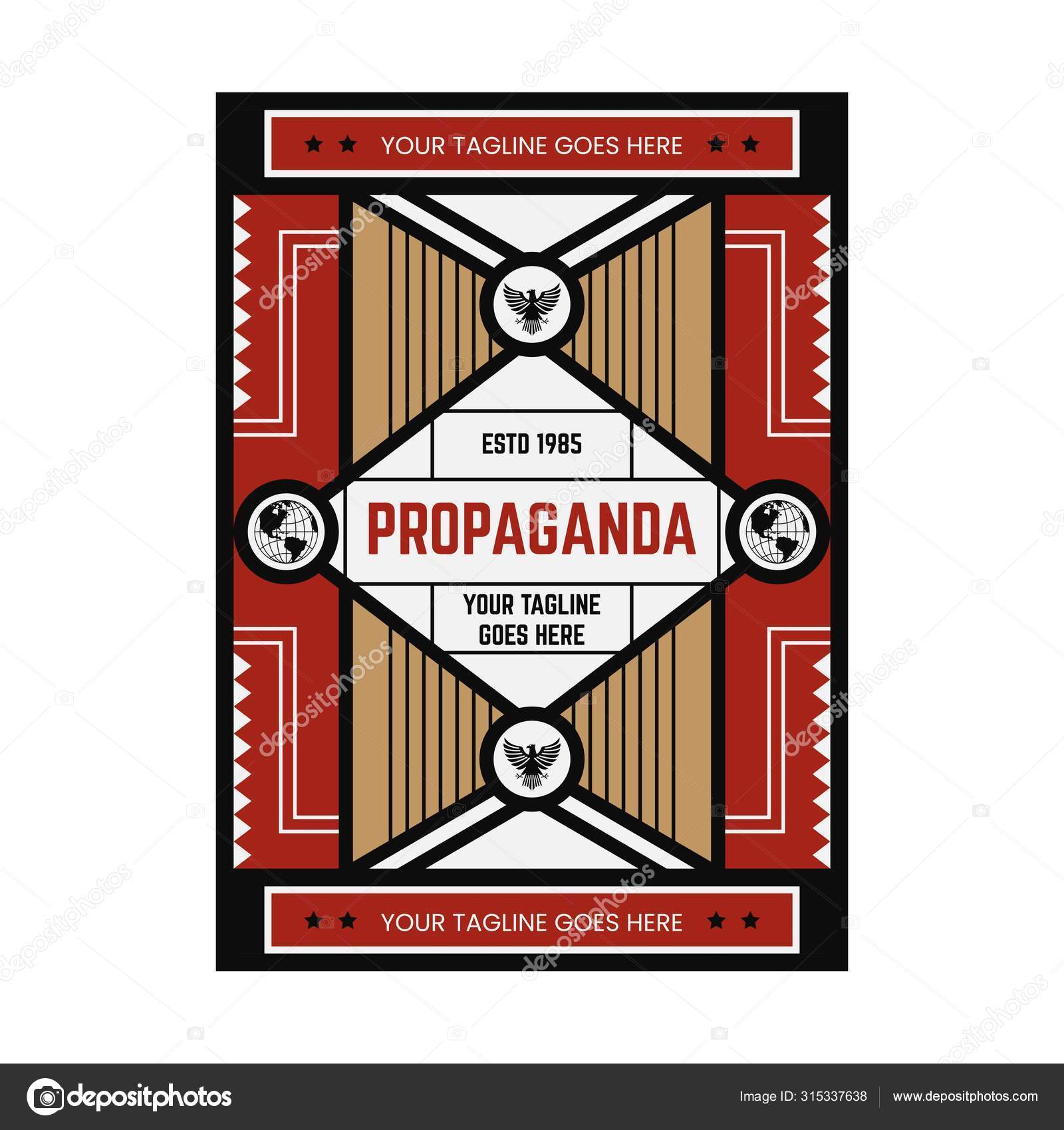 COLORED PROPAGANDA POSTER DESIGN TEMPLATE Stock Vector Image by ...