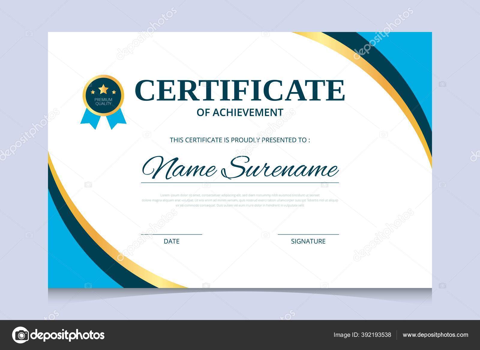 Abstract Diploma Certificate Design Template Stock Vector Image by ...