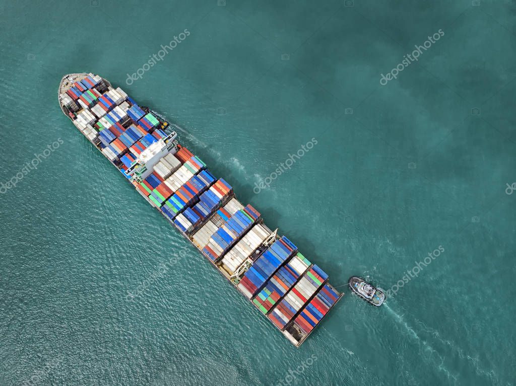 Embarcaci n de contenedores en negocios de exportaci n e importaci n y log stica en el oc ano ...