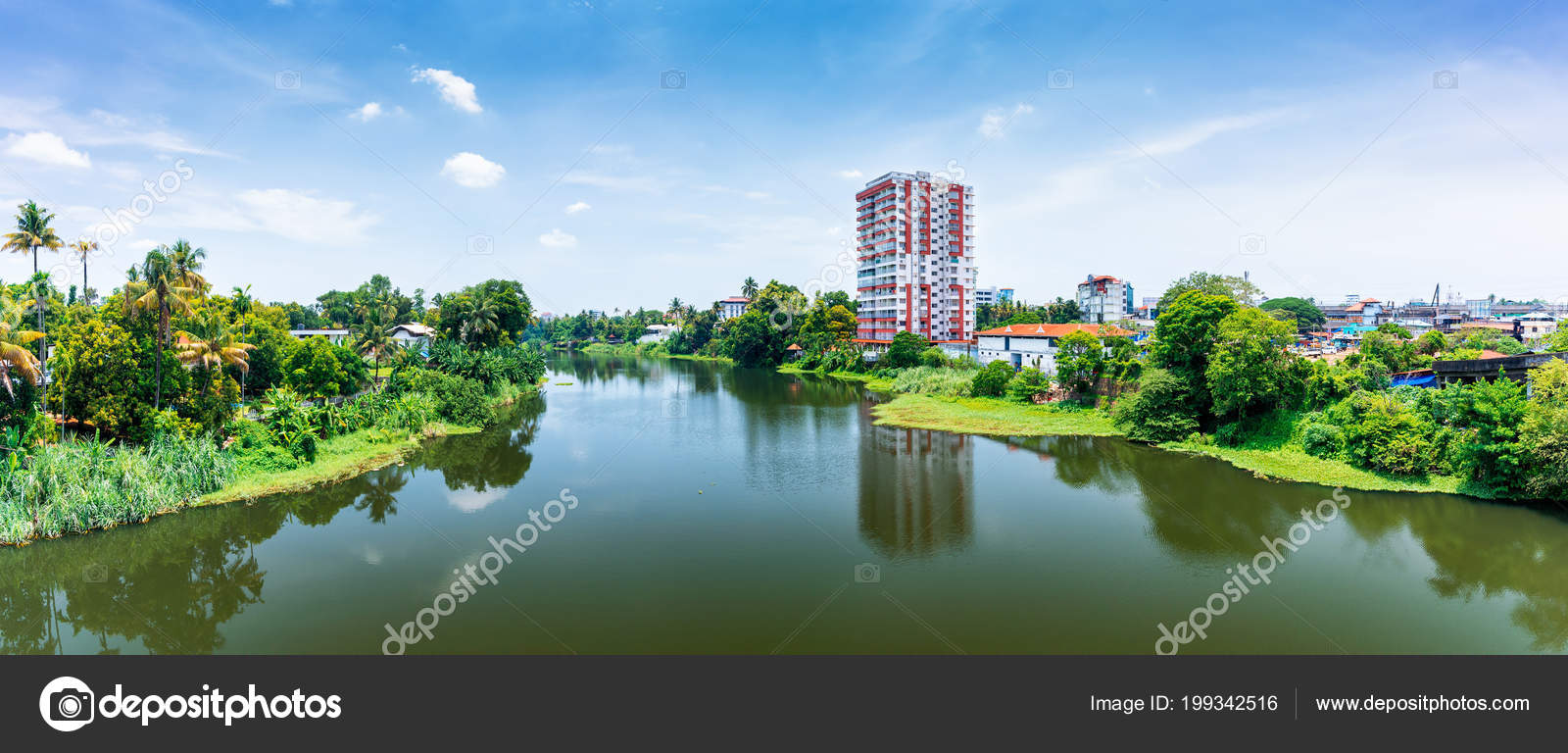 Panoramic River View Cityscapes Kerala India Stock Photo by ©yotrak3 ...