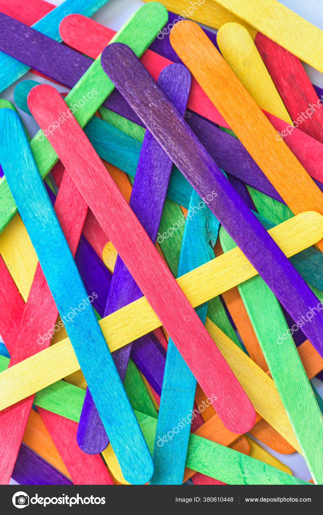 Colorful Wooden Popsicle Texture Background Stock Photo by ©yotrak3 ...