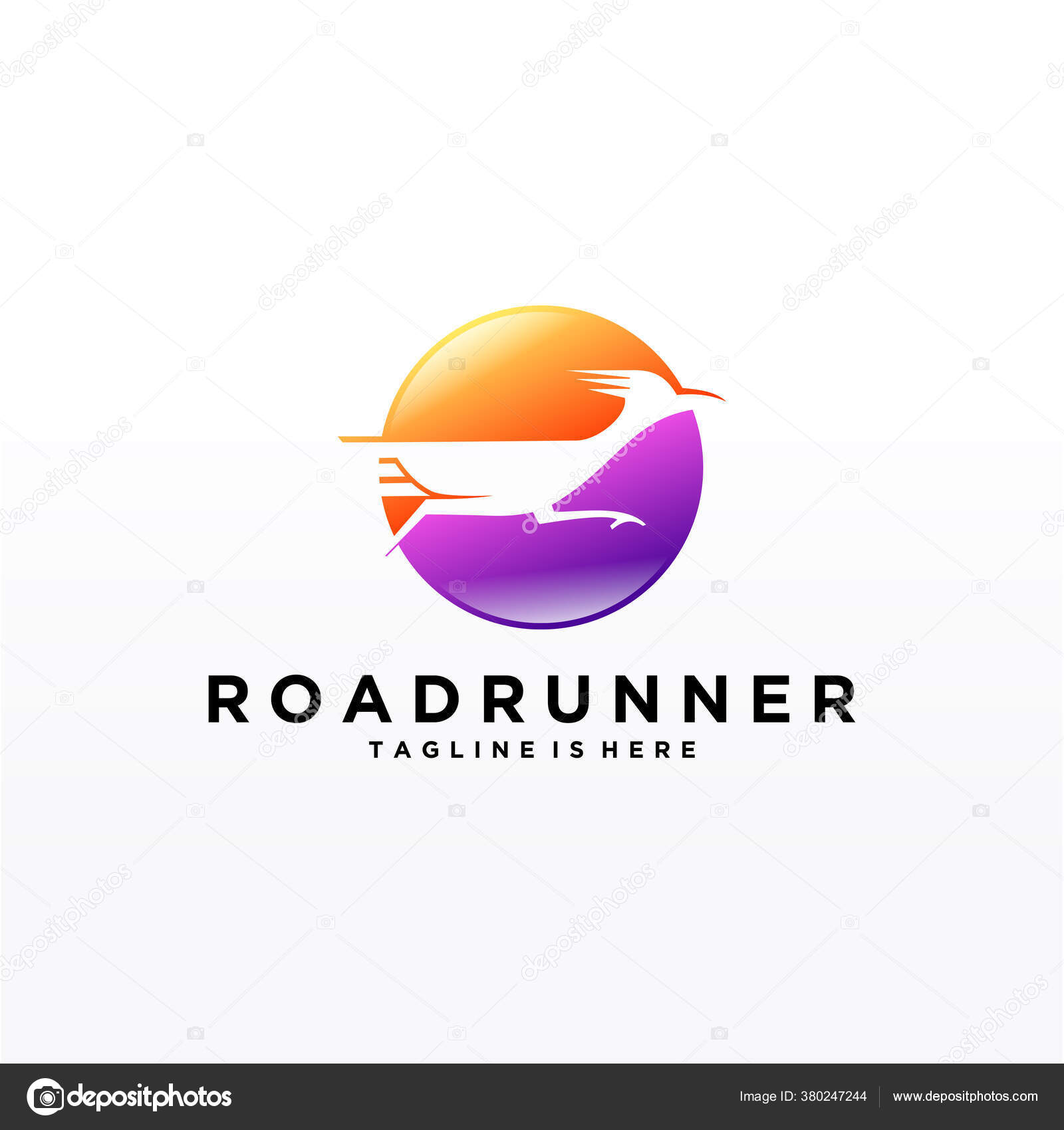 Roadrunner Bird Abstract Minimal Simple Geometric Logo Design Icon ...