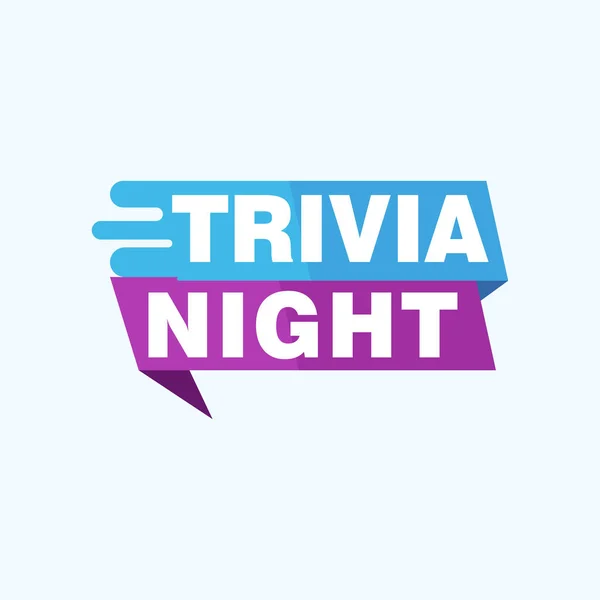 Trivia Night Labels Banners Vector Ribbon Design Template Banner Sale ...