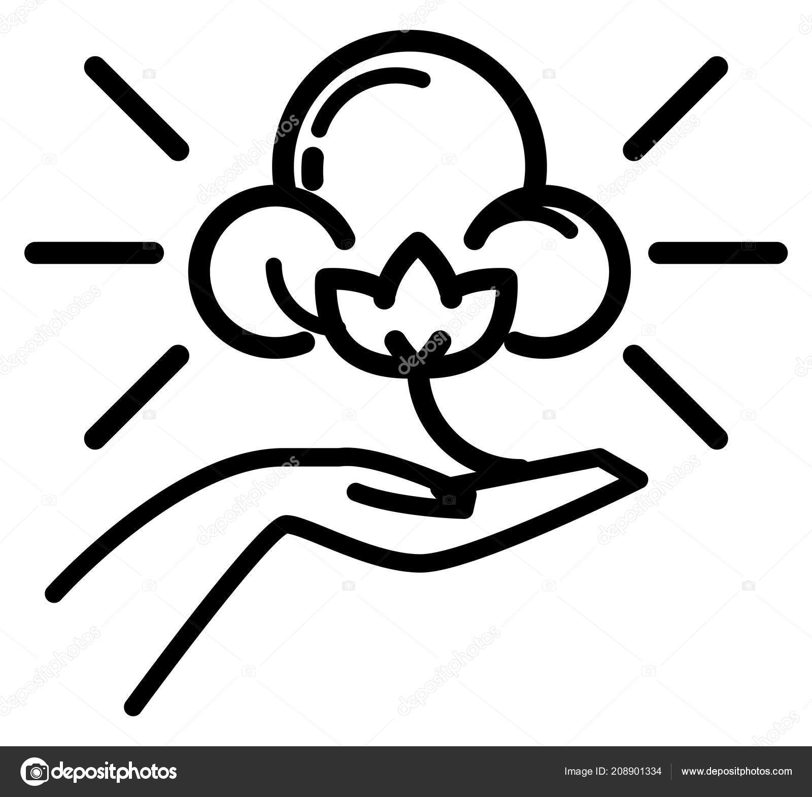 Hand Picked Cotton Symbol Icon Eps File Stock Vector Image by ...