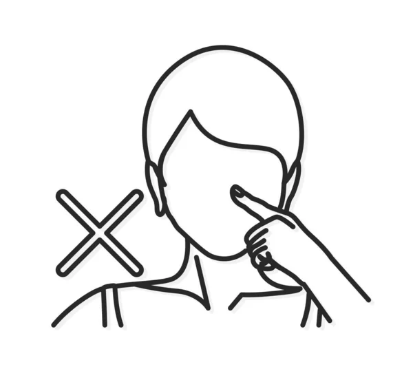Avoid Touching Face Illustration Eps File ⬇ Vector Image by ...