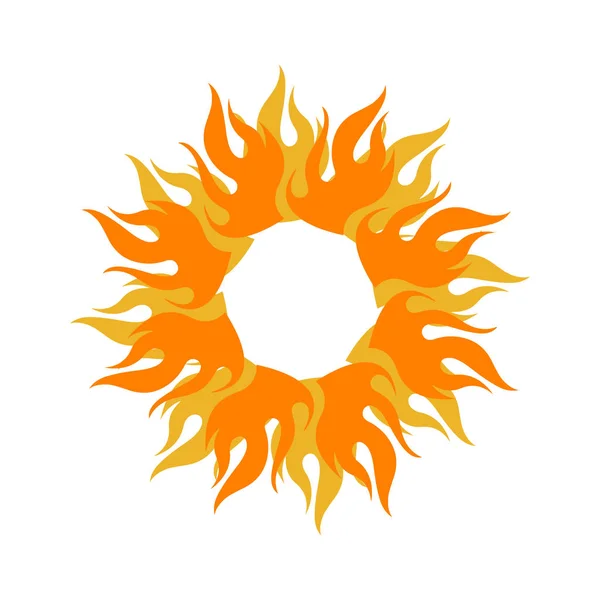 Frame Bright Fiery Sun Stock Vector Image by ©Designer_an #201032848