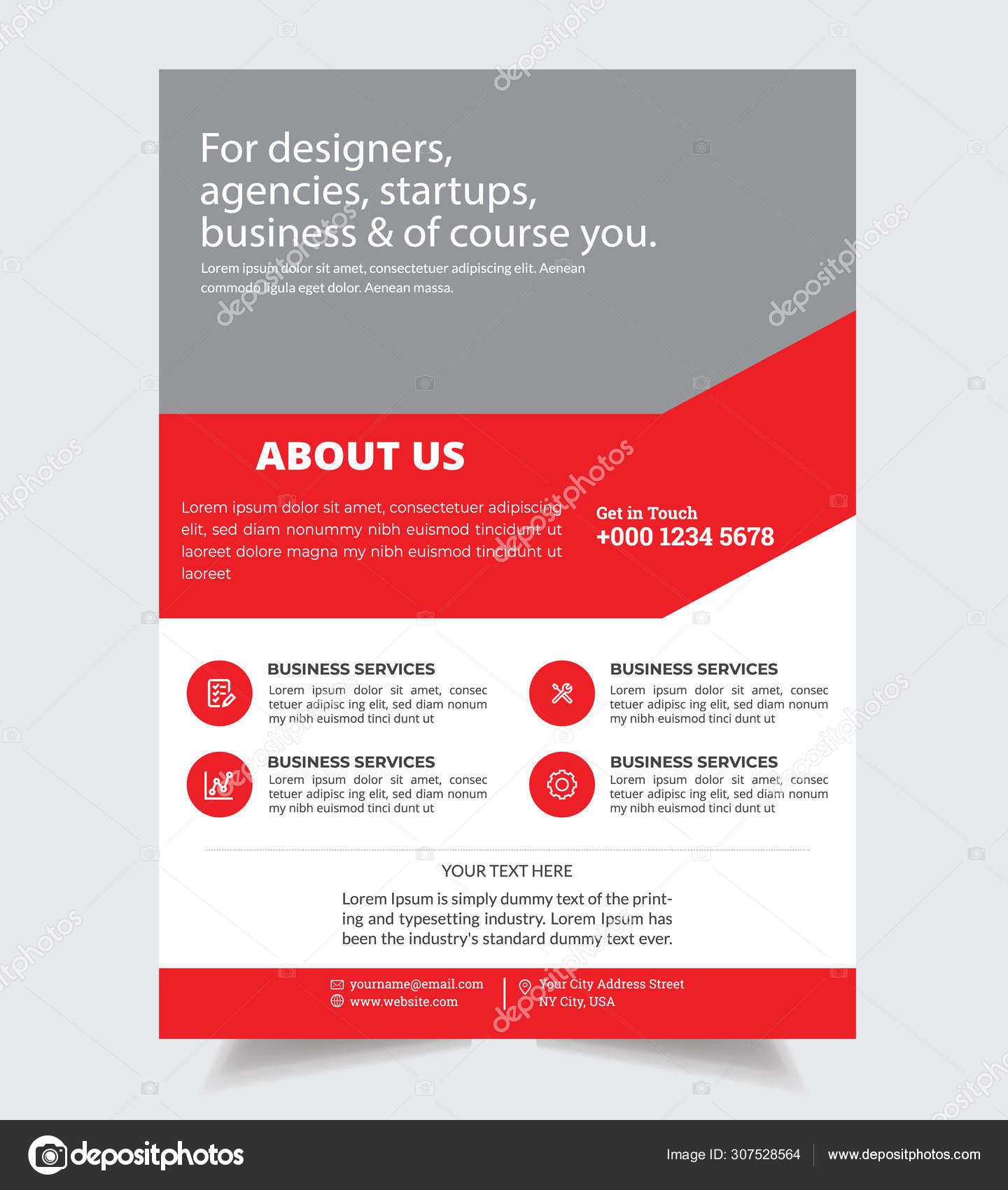 Corporate Flyer design. Business brochure template. Annual report cover ...