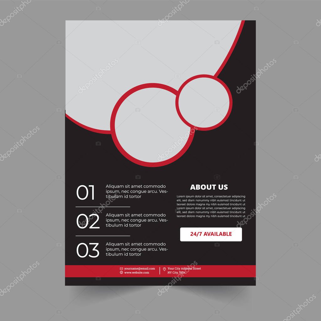 Diseño de volante corporativo. Plantilla de folleto de negocios. Portada del informe anual ...