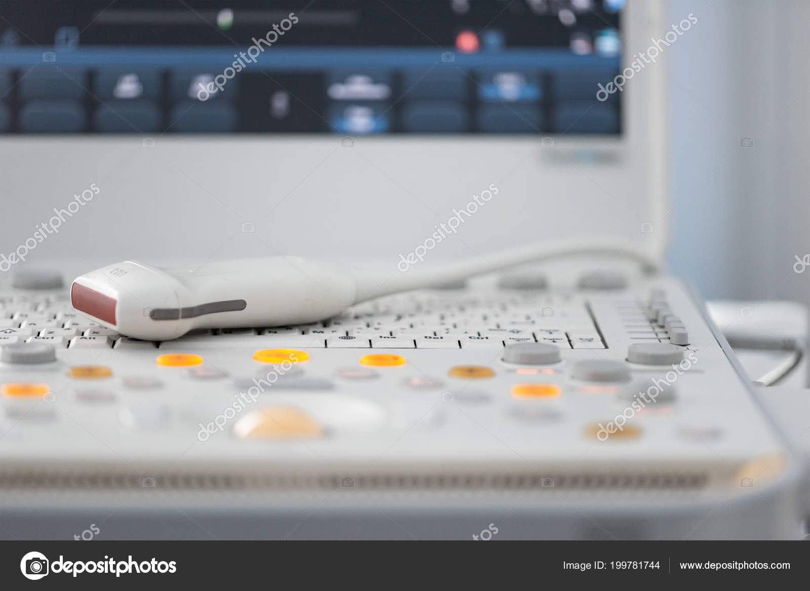 Modern Ultrasound Machine Sensors — Stock Photo © Faustasyan #199781744