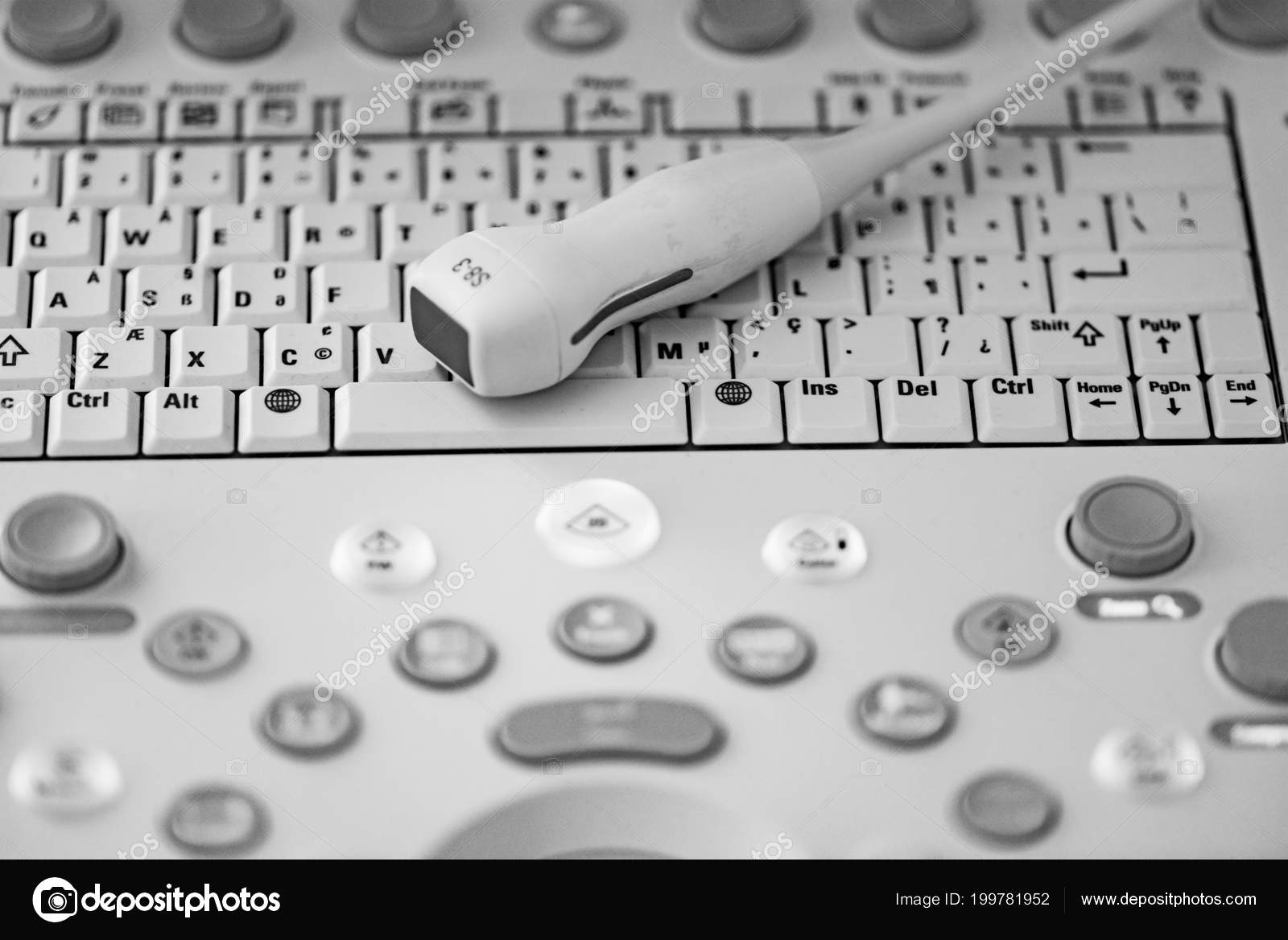 Modern Ultrasound Machine Sensors — Stock Photo © Faustasyan #199781952