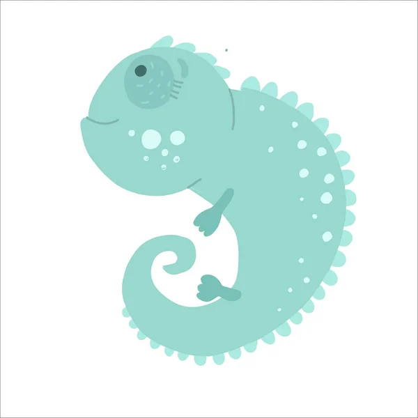 Ilustraci n vectorial de estilo plano de iguana. Icono para la web. Aislado sobre fondo blanco. 2024