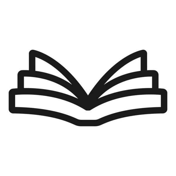 Open book - minimal line web icon. simple vector illustration. c Stock ...