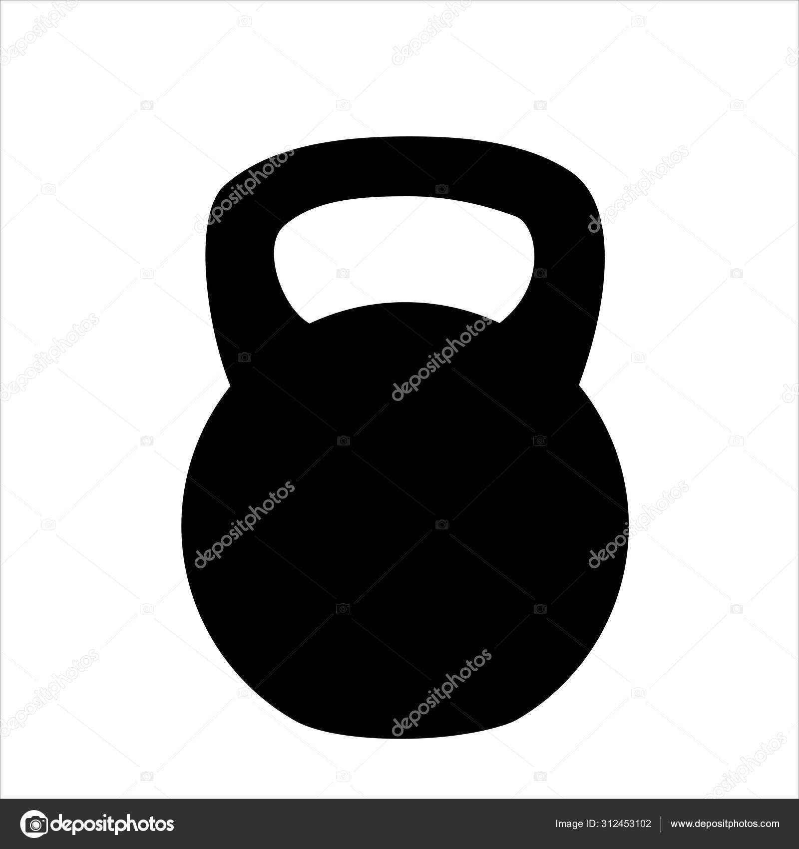 Kettlebell Icon Isolated White Background Stock Vector Image by ©mari ...