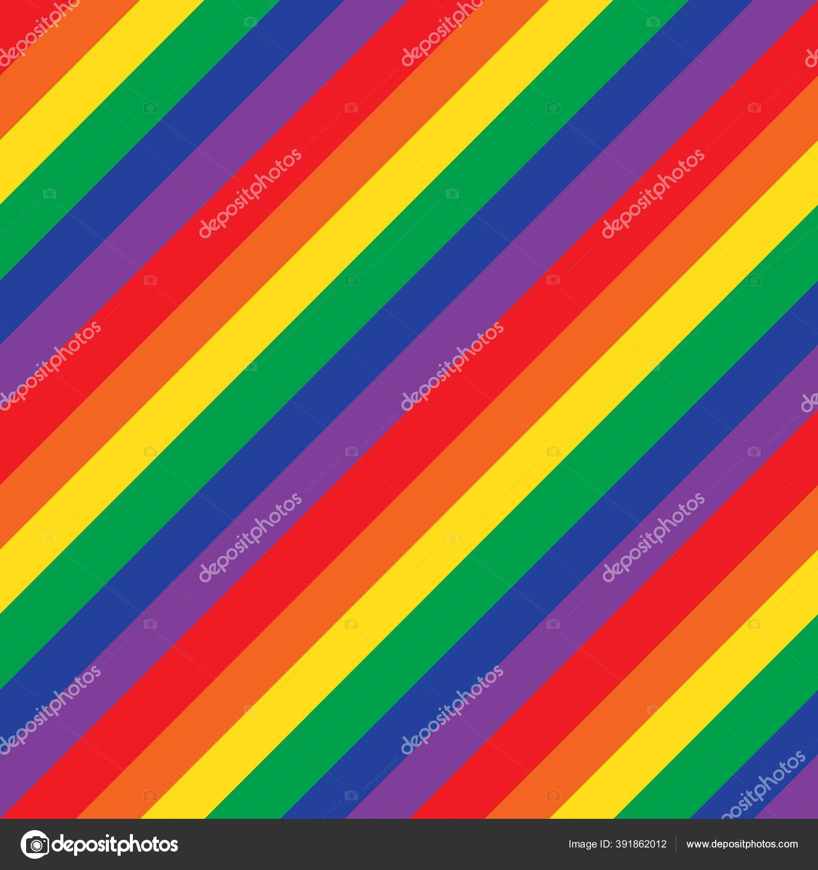 Rainbow Diagonal Stripes Background