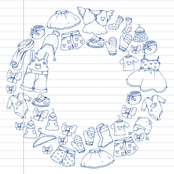 Children clothes. Background for babies, kids patterns. Stock Vector by ...