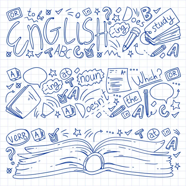 English school for children. Learn language. Education vector ...