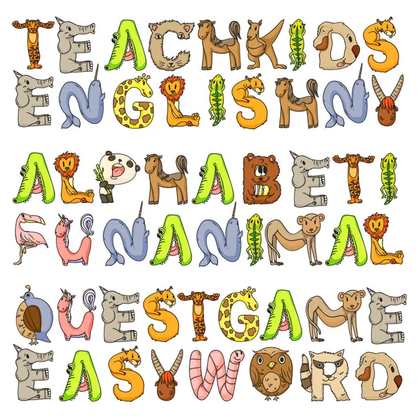 Vectores de Letras con animales, imágenes vectoriales | Depositphotos