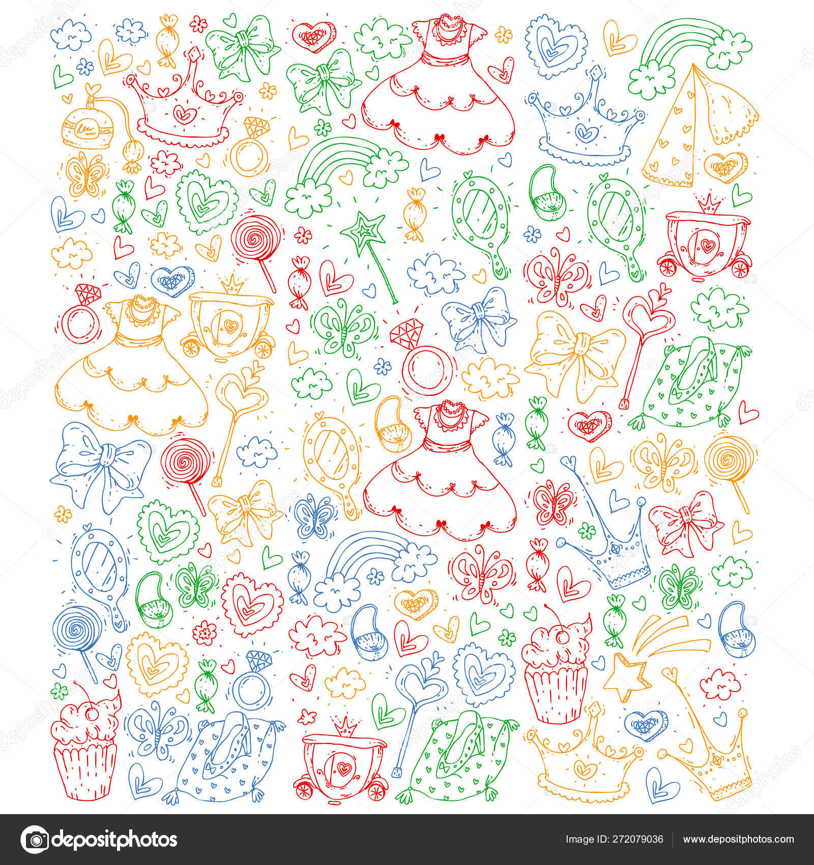 Princess birthday party for little girls. Kindergarten, school children ...